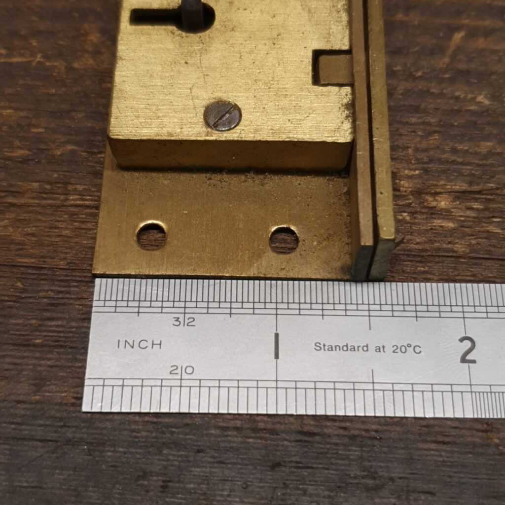 Vintage 3” Antique Half Mortise Chest Brass Box With Lock | Tooltique
