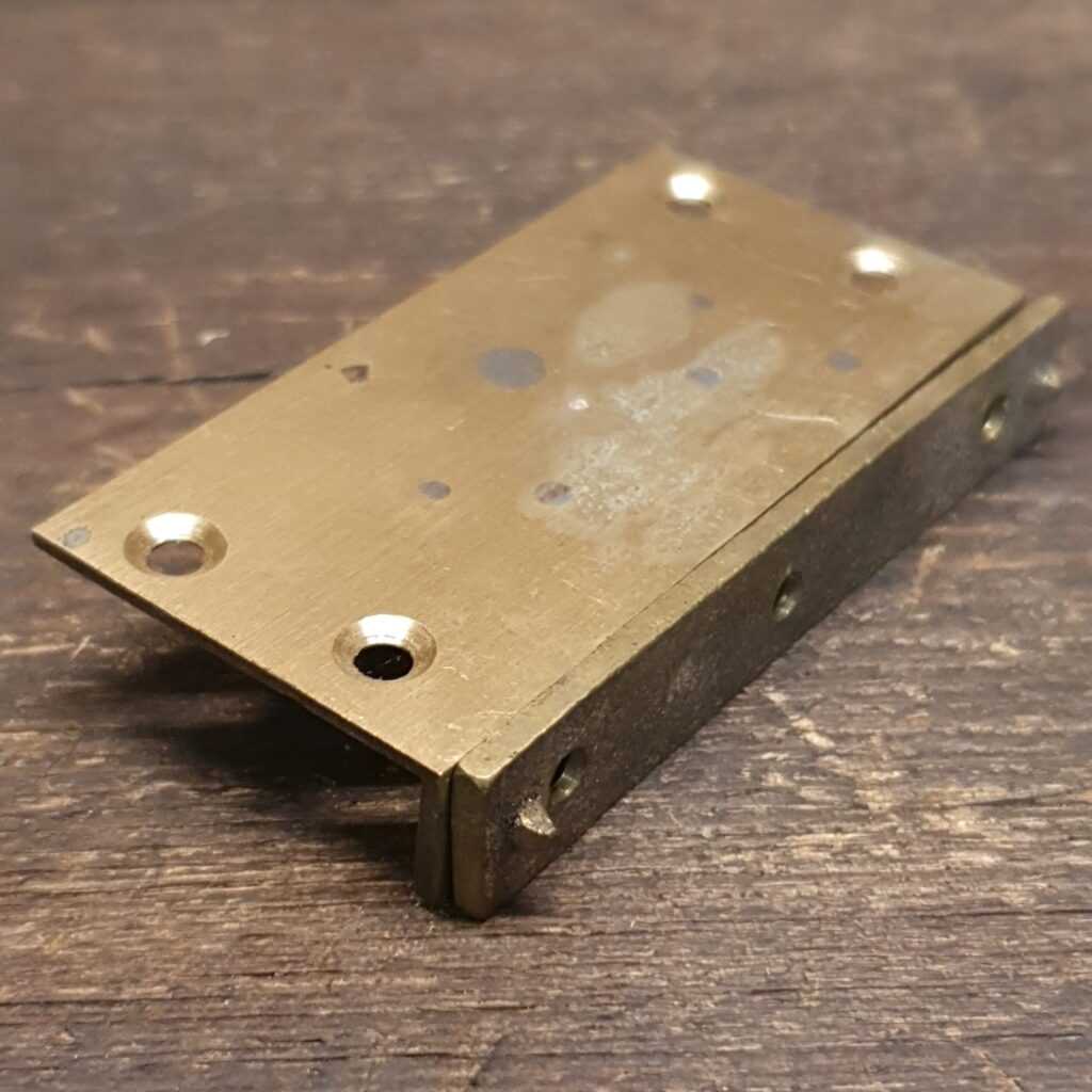 Vintage 3” Antique Half Mortise Chest Brass Box With Lock | Tooltique