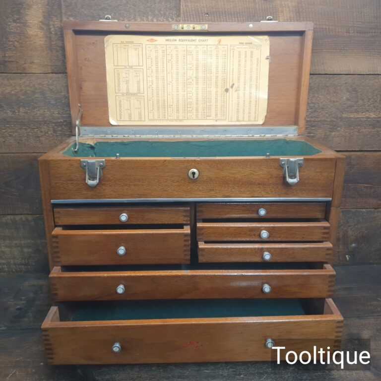 Vintage Neslein Engineers Machinist Wooden Tool Chest with Key – Good ...