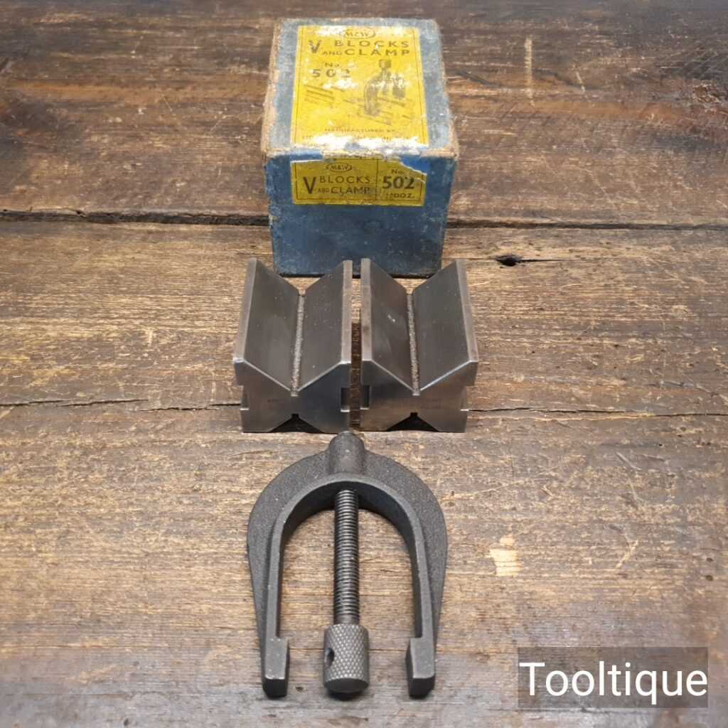 Vintage Moore and Wright No: 502 Vee Blocks & Clamp – Good Condition ...