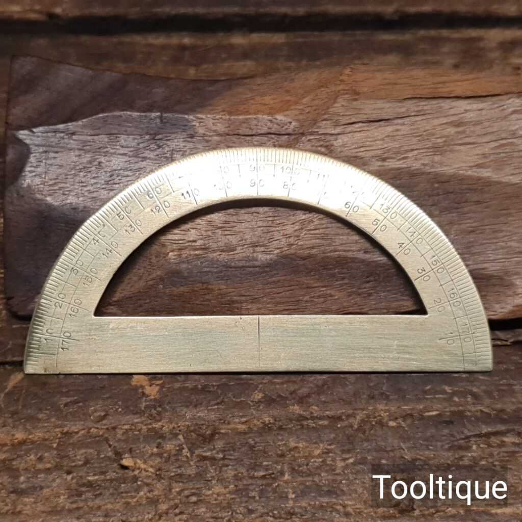 Antique Brass Protractor – Fully Refurbished Ready For Use | Tooltique
