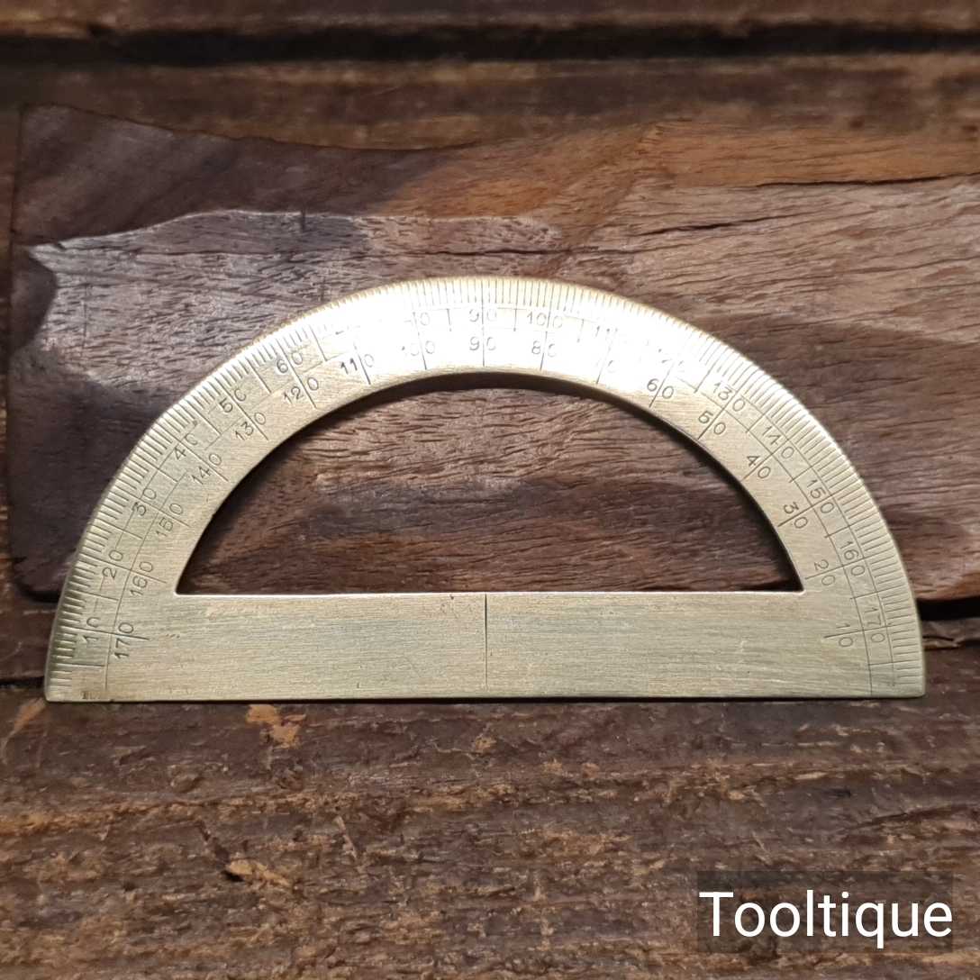 Antique Brass Protractor – Fully Refurbished Ready For Use | Tooltique