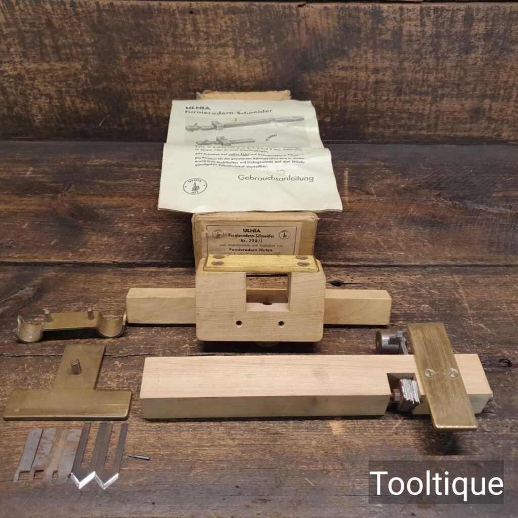 Vintage Boxed Ulmia Veneer Inlay Cutting Tool For Marquetry & Veneer ...