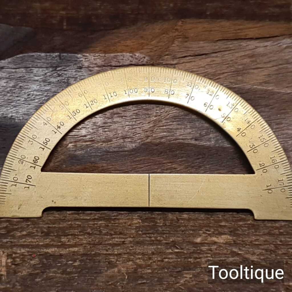 Vintage Brass 180-Degree Protractor Measuring Instrument – Good ...