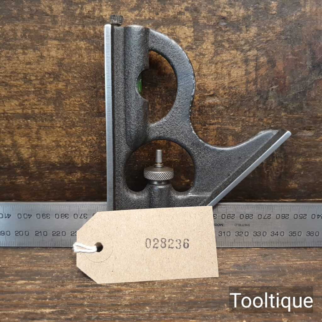 Vintage Engineers Moore & Wright Combination Set Square Extended Ruler ...
