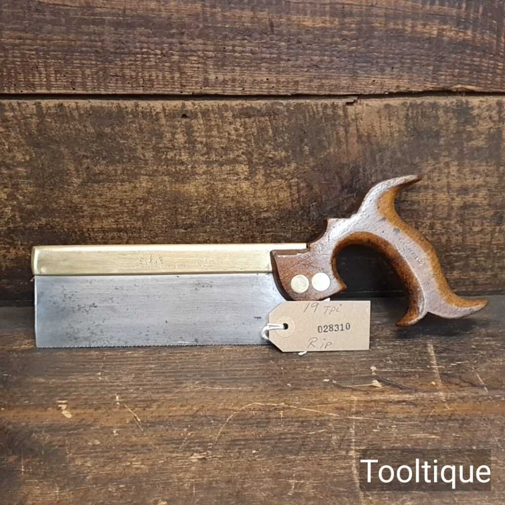 Vintage No: 26 Spear & Jackson 8” Pistol Grip Gentleman’s Brass Back ...