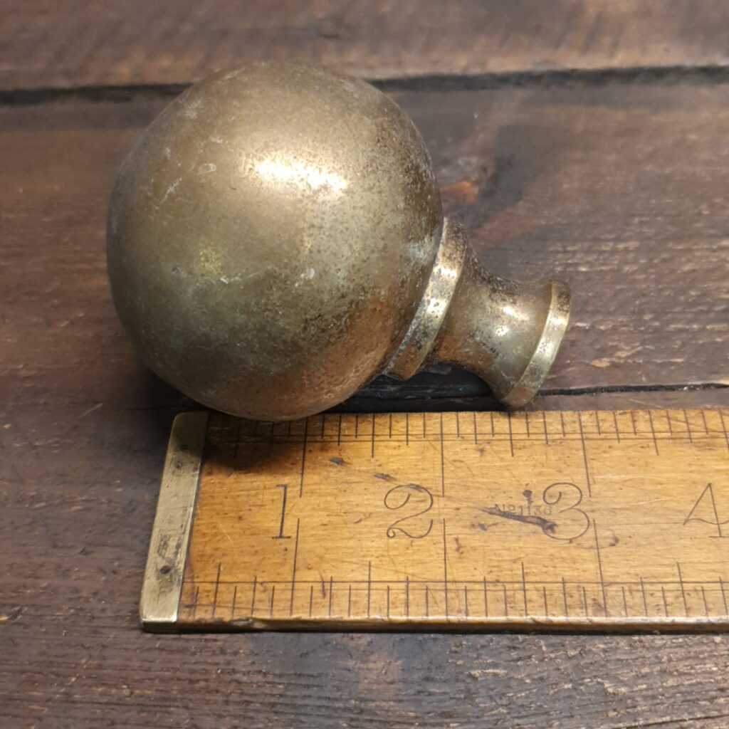 Antique Cast Brass Round Bed Knob | Tooltique