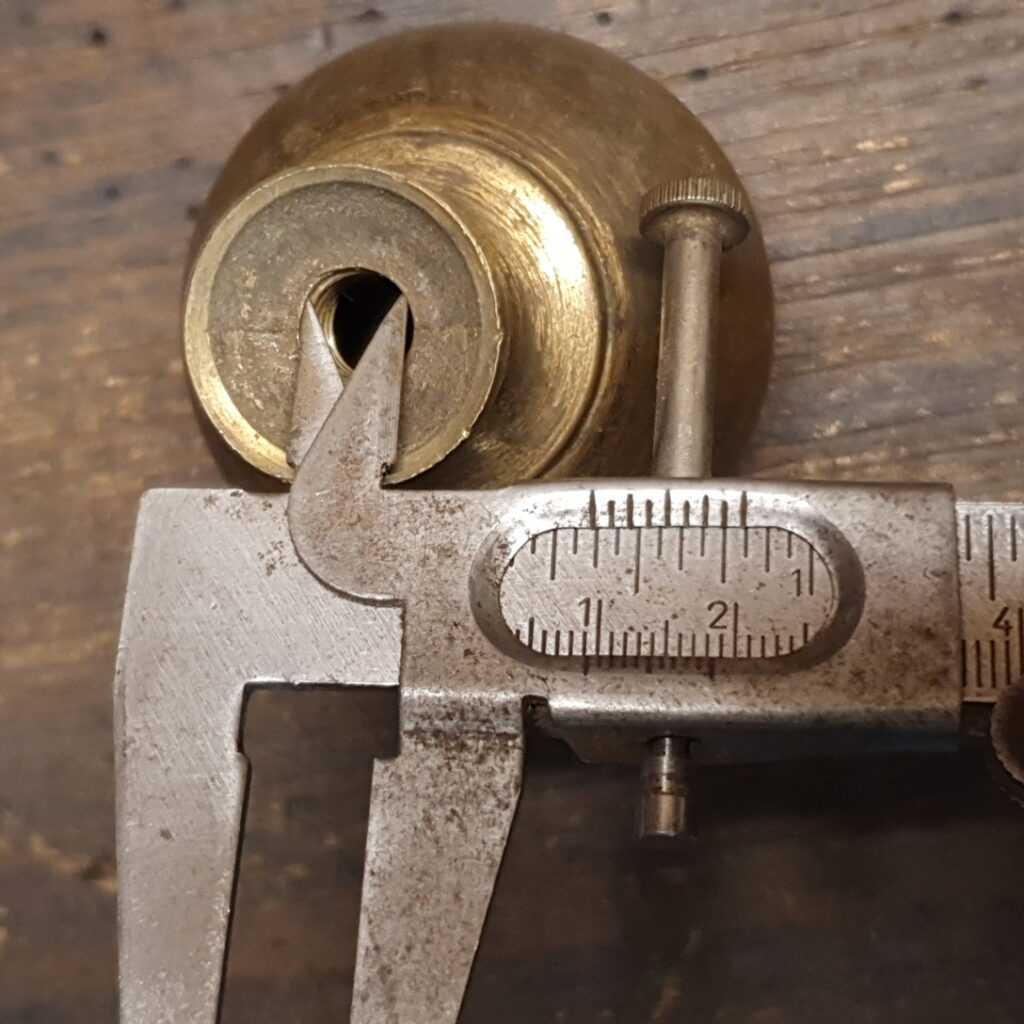 Antique Pair Round Cast Brass Bed Knobs | Tooltique
