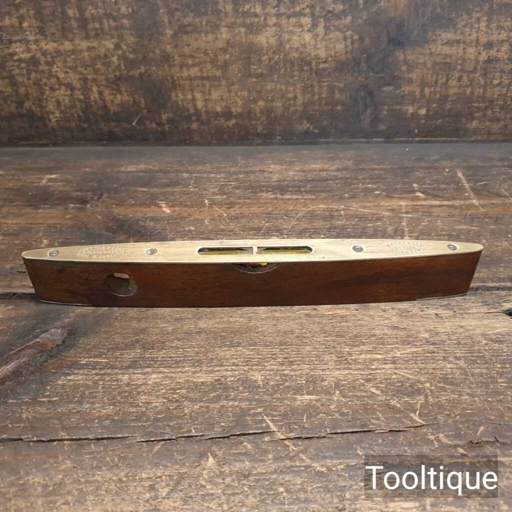 Vintage Rabone & Sons No: 1626 Mahogany Brass Boat Spirit Level | Tooltique