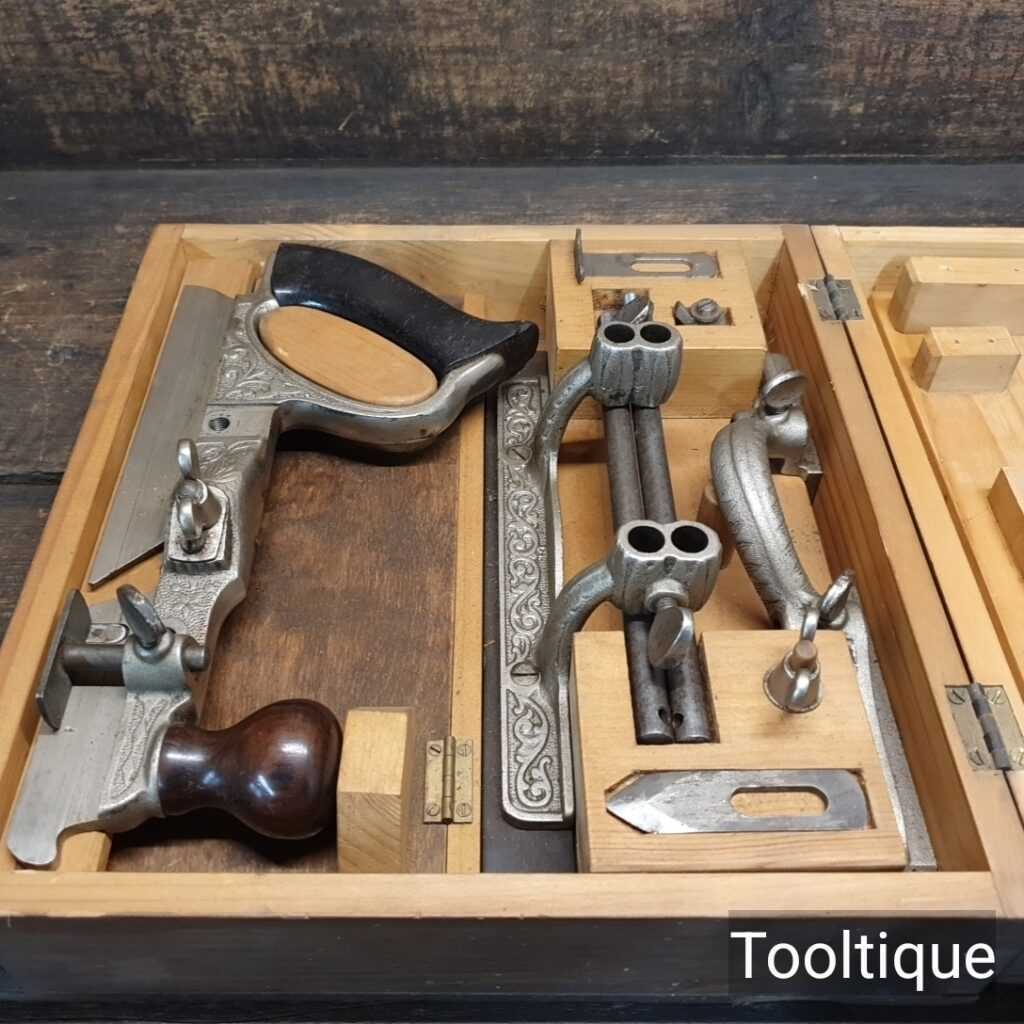 Superb Rare Vintage Boxed Stanley No: 46 skew Iron Plough Plane ...