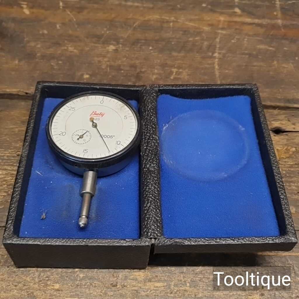 Vintage Boxed Baty A23 Imperial Dial Gauge Engineering Measuring Tool ...
