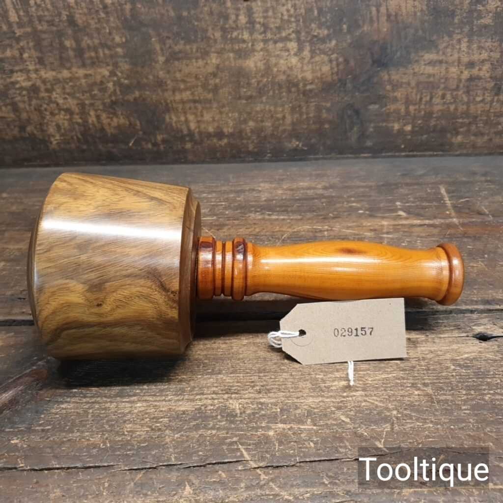 Bespoke Hand Wood-Turned Reclaimed Old Lignum Vitae Mallet Cherrywood ...
