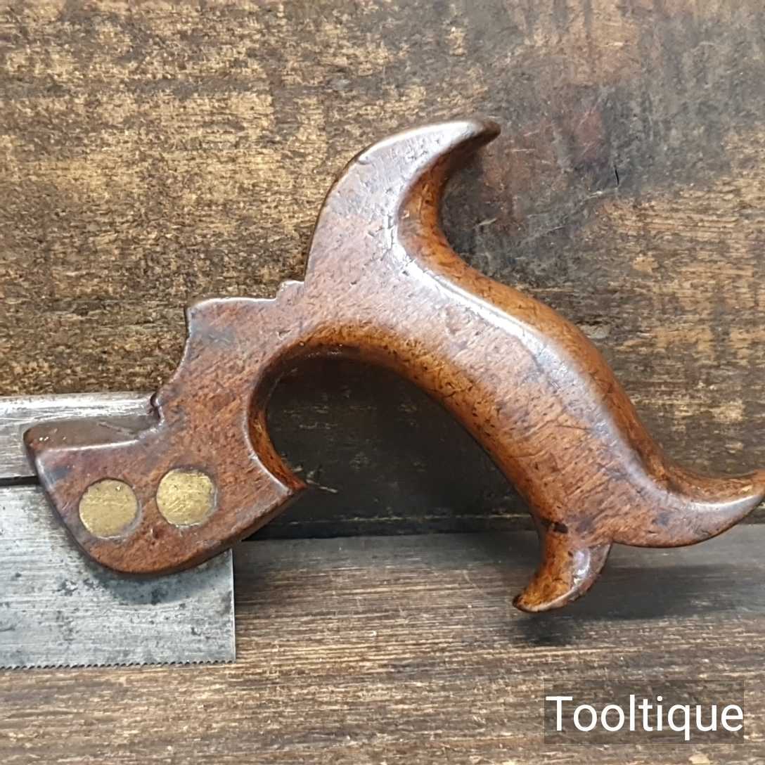 Vintage 8” Tyzack German Steel Back Dovetail Saw Pistol Grip ...