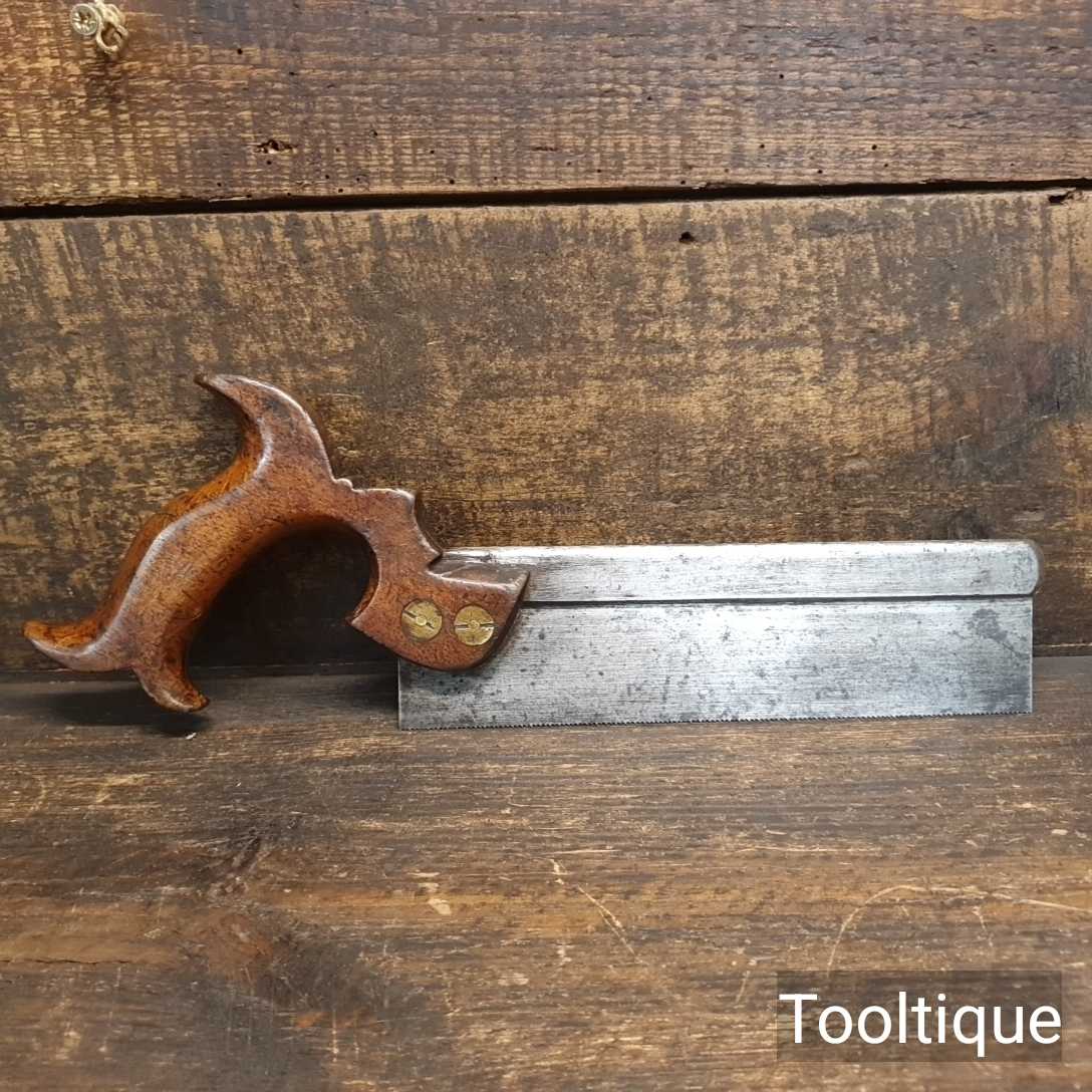 Vintage 8” Tyzack German Steel Back Dovetail Saw Pistol Grip ...