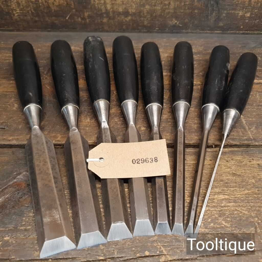 Vintage Set 8 No: Stanley 5001 Bevel Edge Chisels – Fully Refurbished ...