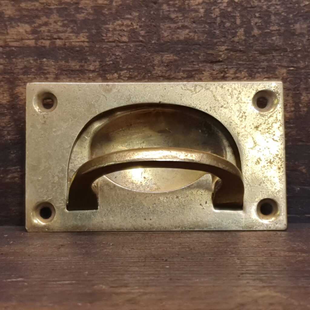 Antique Recessed Cast Brass Drop Pull | Tooltique