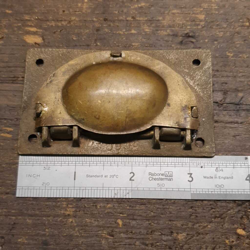 Antique Recessed Cast Brass Drop Pull | Tooltique