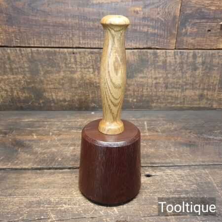 Handmade Wood Turned Old Azobé (Ekki) Hardwood Mallet Ashwood Handle ...