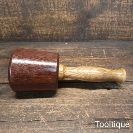 Handmade Wood Turned Old Azobé (Ekki) Hardwood Mallet Ashwood Handle ...