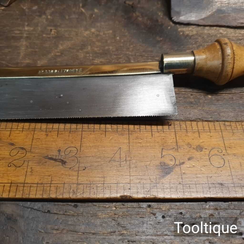 Vintage 5” Ross & Alexandra Gents Brass Back Dovetail Hand Saw 24 TPI ...