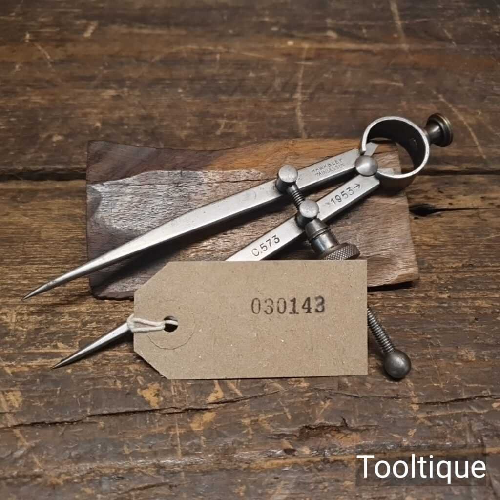 Vintage Hawksey 6” Straight Leg Engineers Dividers -Stamped 1953 Broad ...