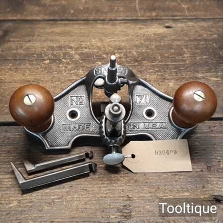 Vintage Stanley No: 71 USA Open Throat Router Plane – Good Condition ...