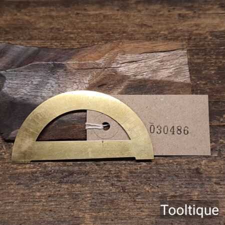 Vintage 3” 180-Degree Brass Protractor in Good Condition | Tooltique