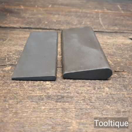 Vintage Pair Carborundum Medium Grit Sharpening Slip Stones | Tooltique