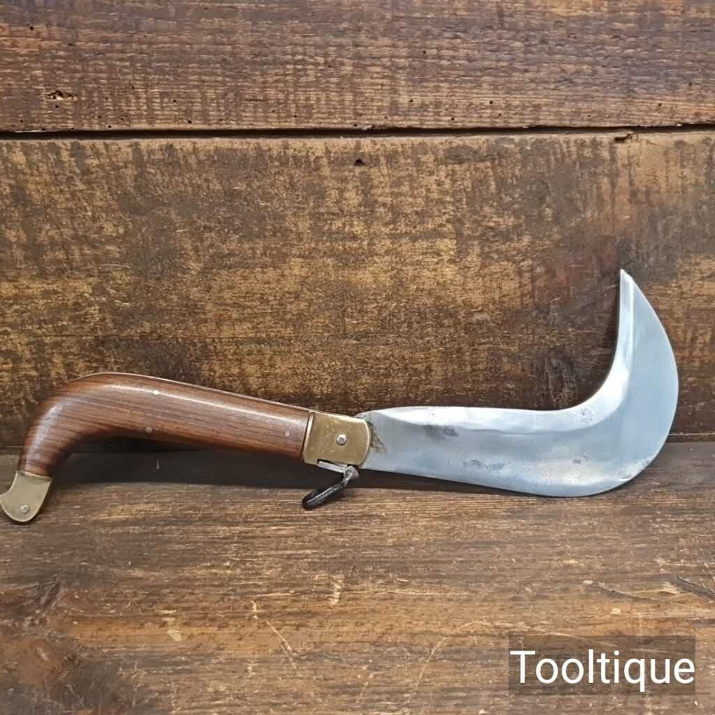 Superb Crisp Antique ‘The Whitby’ Folding Pruning Billhook – Rosewood ...