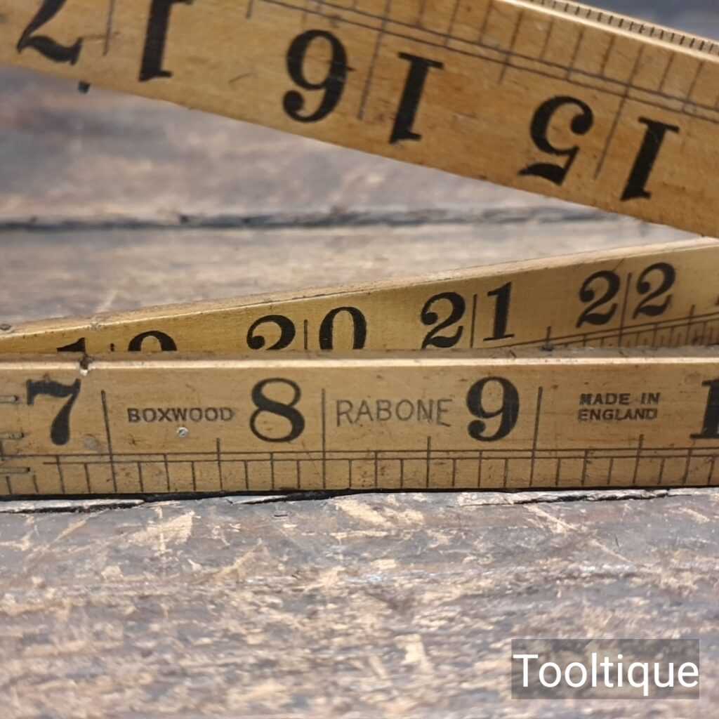 Vintage Rabone No: 1167 2ft Boxwood & Brass Folding Rule – Good ...