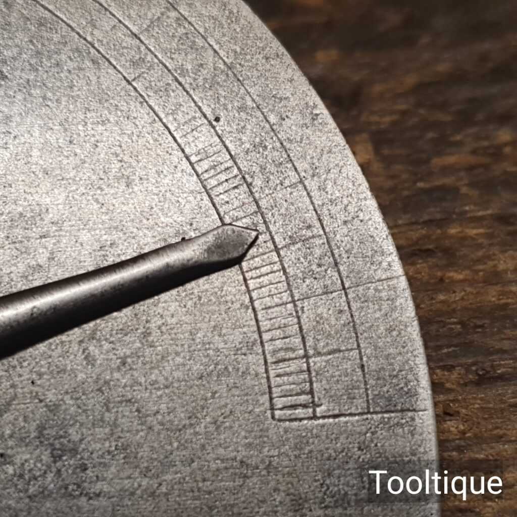 Vintage Engineers Steel Protractor Bevel Faint Markings – Refurbished ...