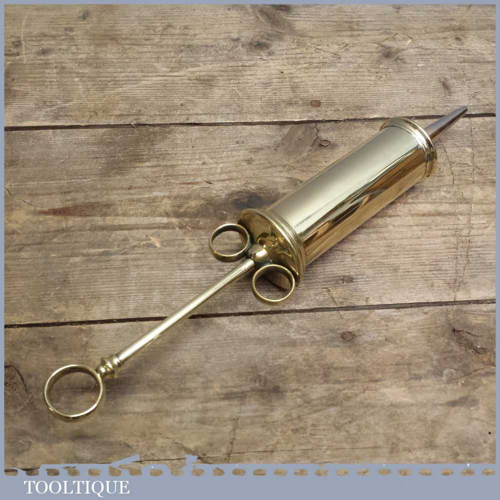 Antique Down Bros London Brass Veterinary Ear Wax Removal Syringe ...