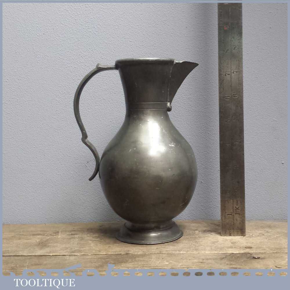 Antique Pewter jug with Touch marks – Old Pouring Vessel-e | Tooltique