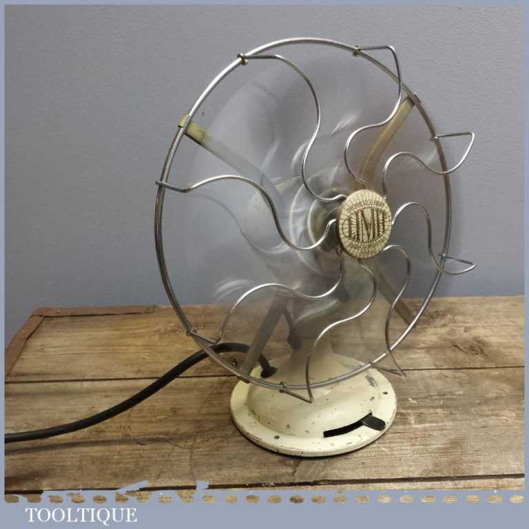 Early Vintage Retro Limit 240V Electric Desk Fan - Industrial Salvage ...