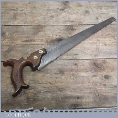 Small 19th Century Antique Hand Saw with Split Nut brass fixings