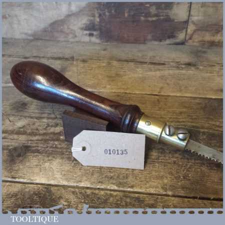 Vintage Rosewood And Brass Pad Saw – Good Condition | Tooltique