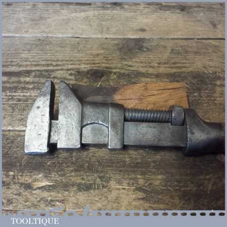 Antique Adjustable Spanner Wrench With Wood Handle – Good Condition ...