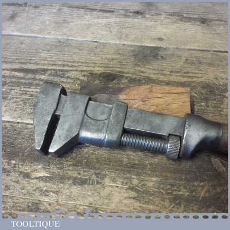 Antique Adjustable Spanner Wrench With Wood Handle – Good Condition ...
