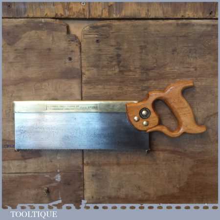 Vintage No: 120 W Tyzack Sons 12” Brass Back Tenon Saw 14 TPI ...
