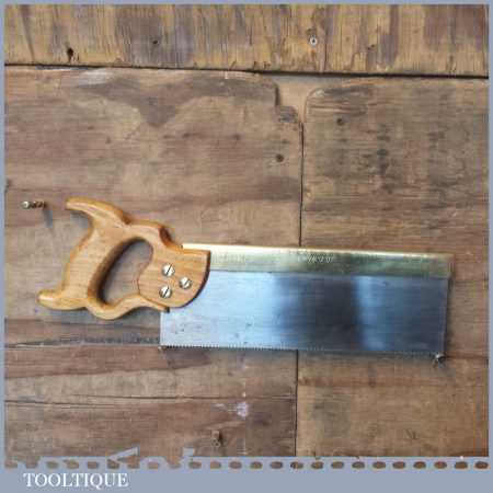 Vintage No: 120 W Tyzack Sons 12” Brass Back Tenon Saw 14 TPI ...