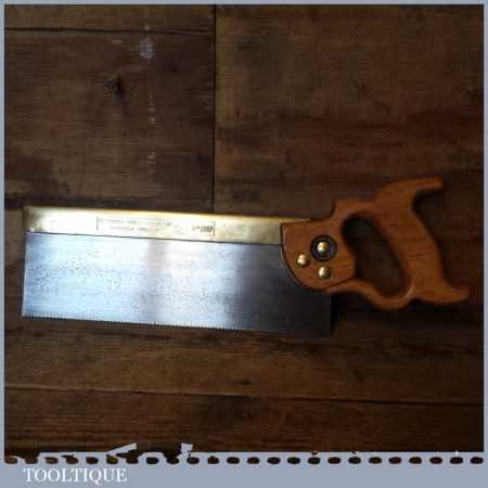 Vintage No: 120 W Tyzack Sons 12” Brass Back Tenon Saw 14 TPI ...