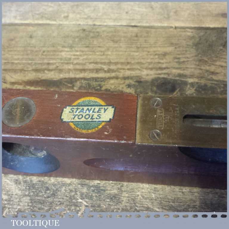 Vintage Stanley Sweetheart USA No: 104 18” Mahogany Brass Spirit Level ...