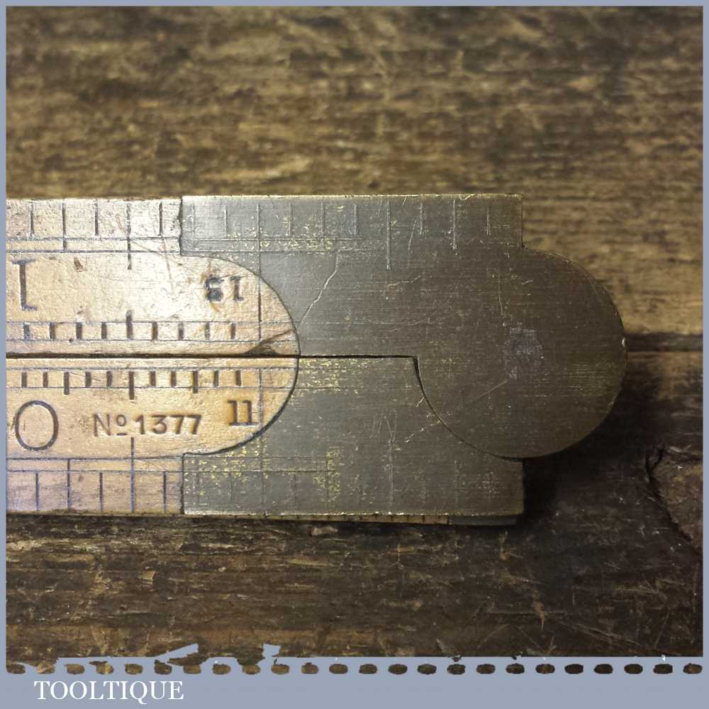 Vintage Rabone No: 1377 Boxwood Brass 24” Folding Ruler – Good ...