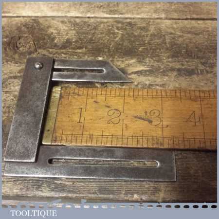 Vintage 4” Combination Steel Try Square And Bevel – Good Condition ...