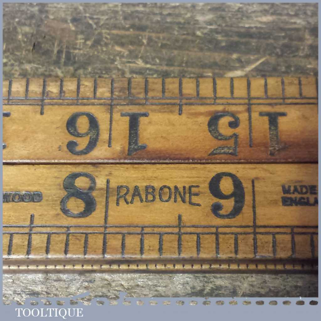 Vintage Rabone No: 1167 Boxwood Brass 24” Folding Ruler – Good ...