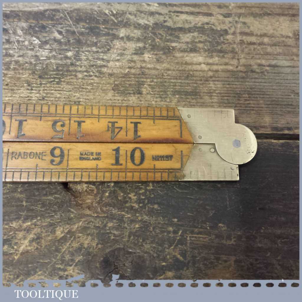Vintage Rabone No: 1167 Boxwood Brass 24” Folding Ruler – Good ...