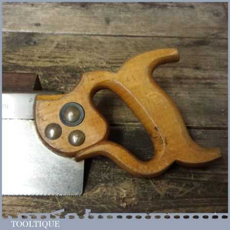 Vintage No: 13B W Tyzack & Turner 10” Brass Back Tenon Saw – Sharpened ...