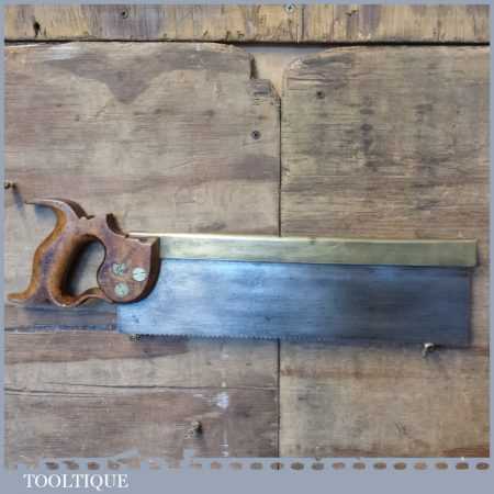 Vintage S Tyzack 14” Brass Back Tenon Saw 10 TPI – Sharpened | Tooltique