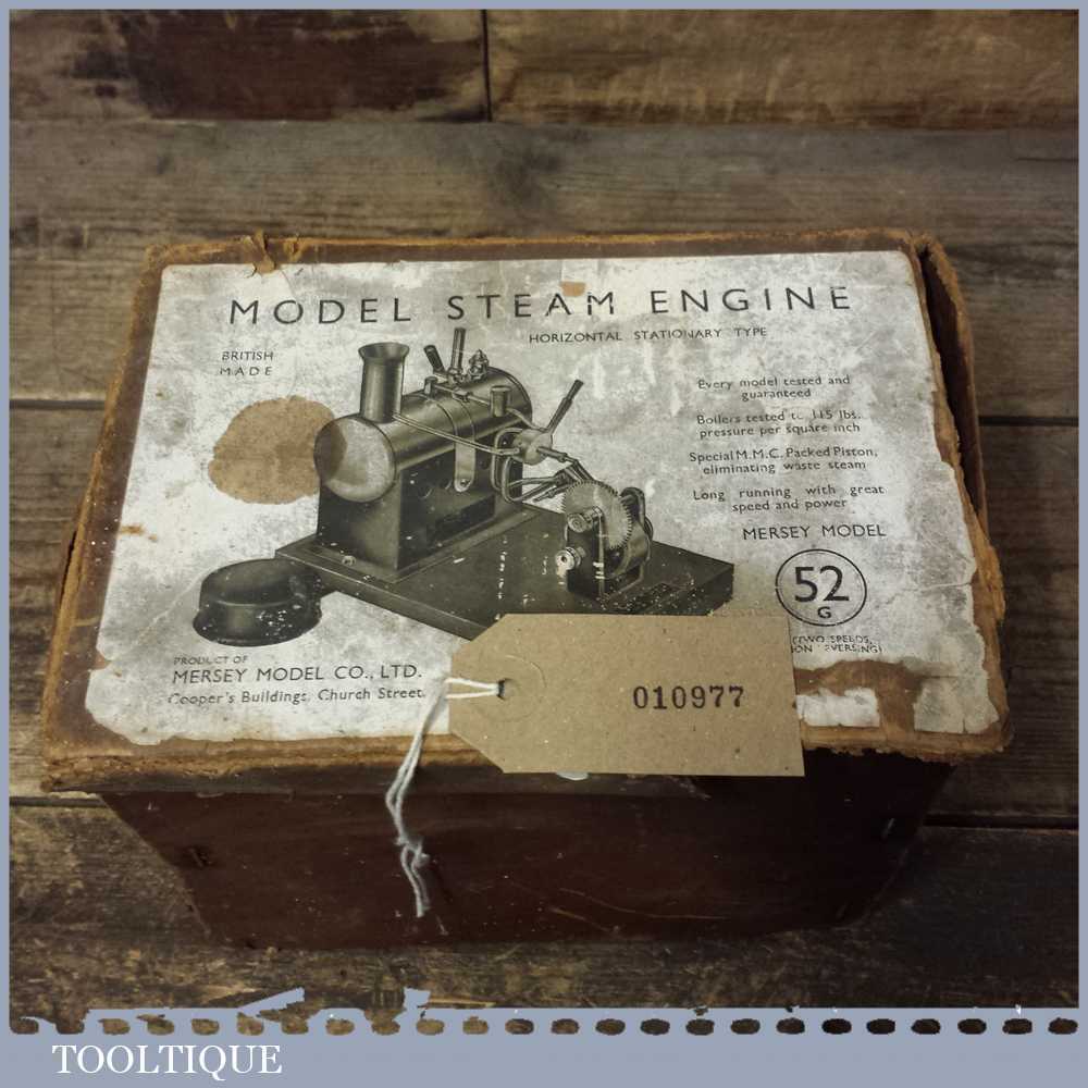 Scarce Antique Boxed 1950’s Mersey Model Co Ltd No: 52G Toy Steam ...