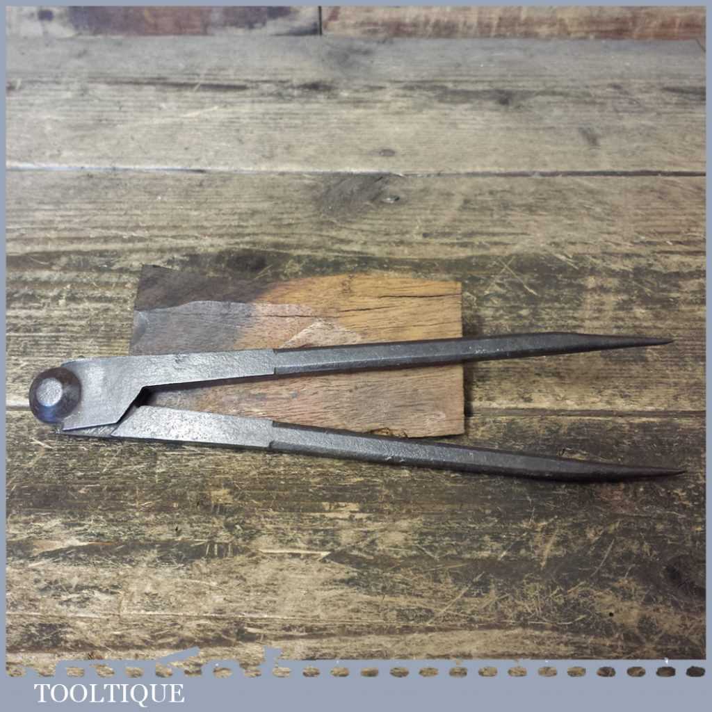 Vintage 8” Leatherworking Steel Box Jointed Square Leg Dividers | Tooltique